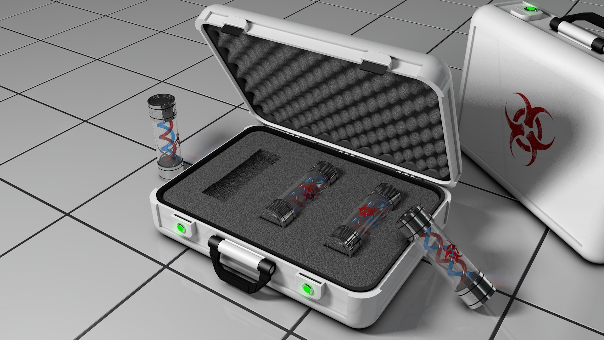 3d Model Of Virus Container Briefcase