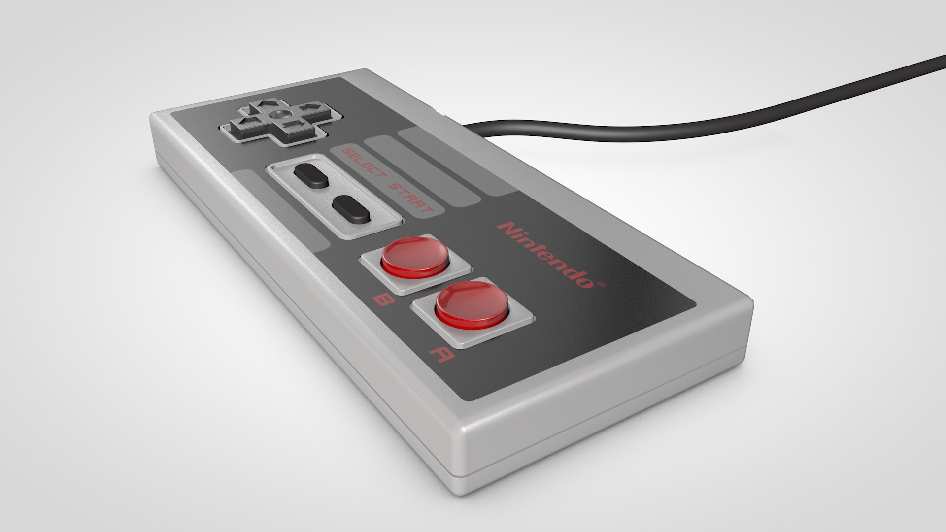 nes controler 3d c4d