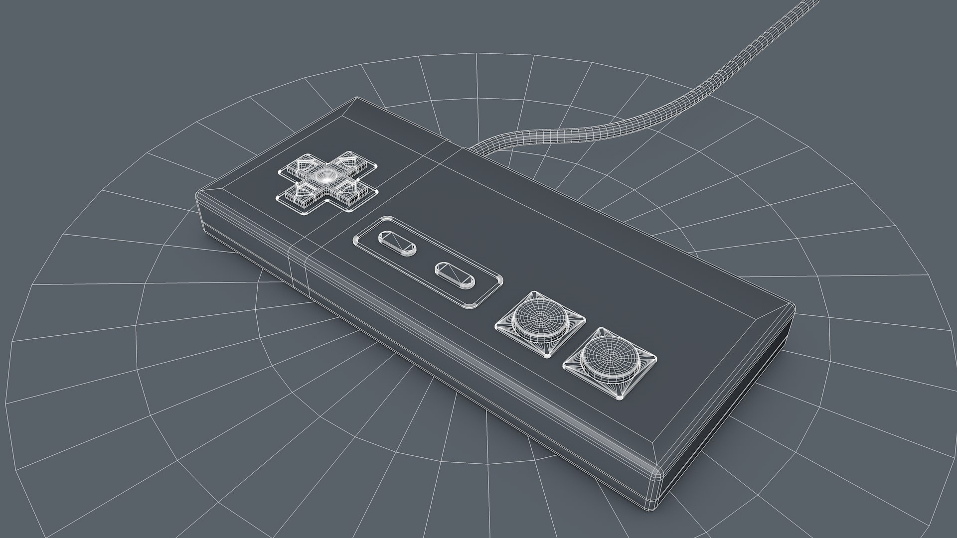 nes controler 3d c4d