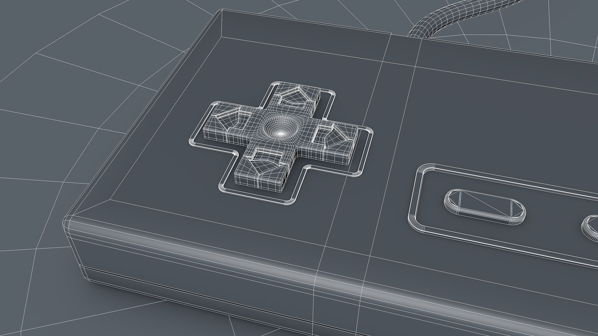 nes controler 3d c4d