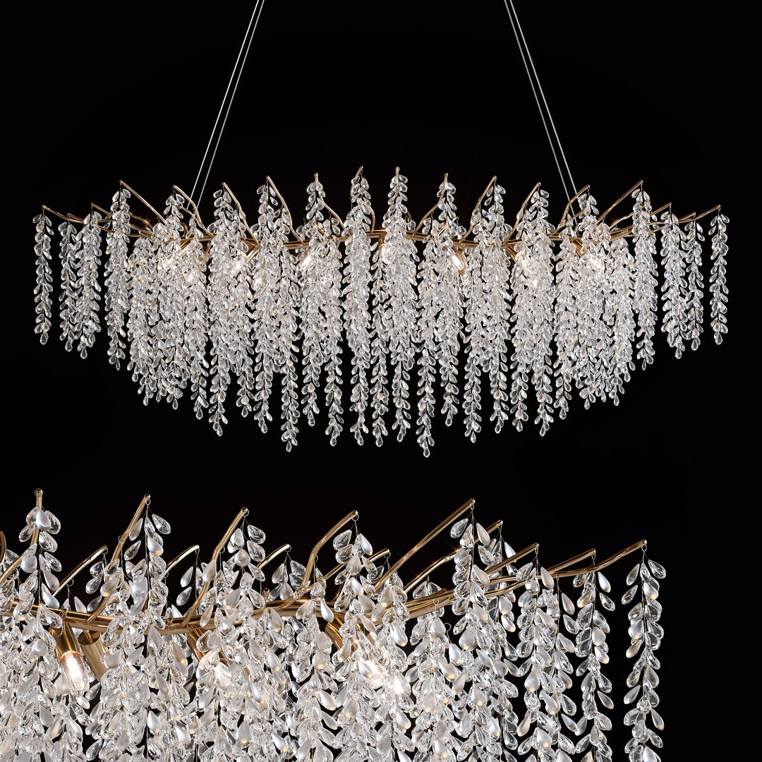 Luxury Crystal LED Chandeliers 3D - TurboSquid 2072541