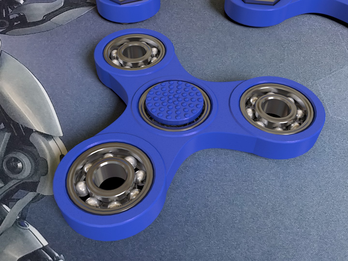 3d Bearing Spinner Model