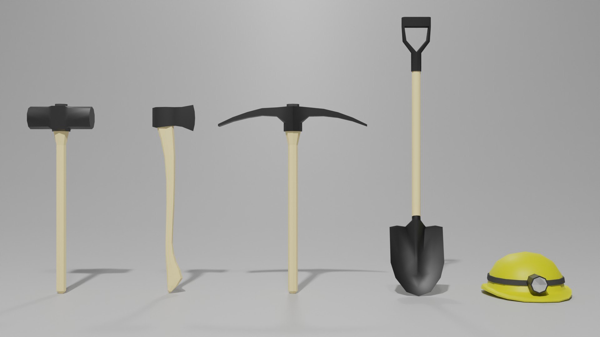 Low Poly Mining Tool Pack model - TurboSquid 2064783