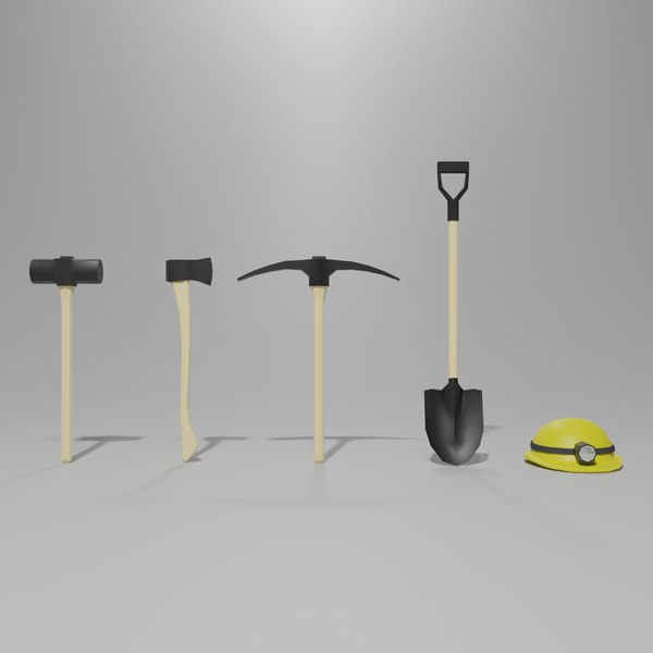 Low Poly Mining Tool Pack 3D 모델 - TurboSquid 2064783