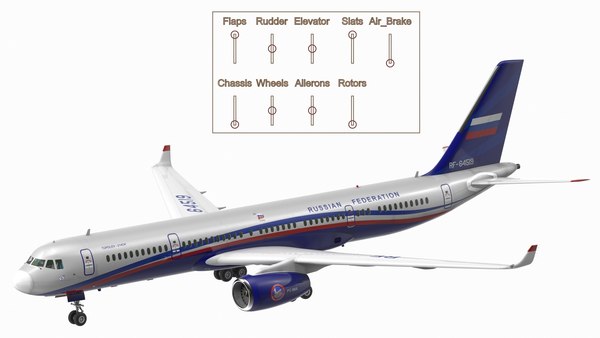 Tupolev Tu-214 Jet Airliner Rigged 3D model - TurboSquid 1951671