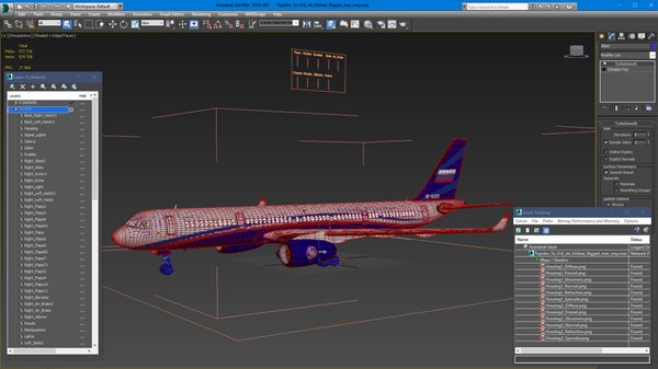 Tupolev Tu-214 Jet Airliner Rigged 3D model - TurboSquid 1951671