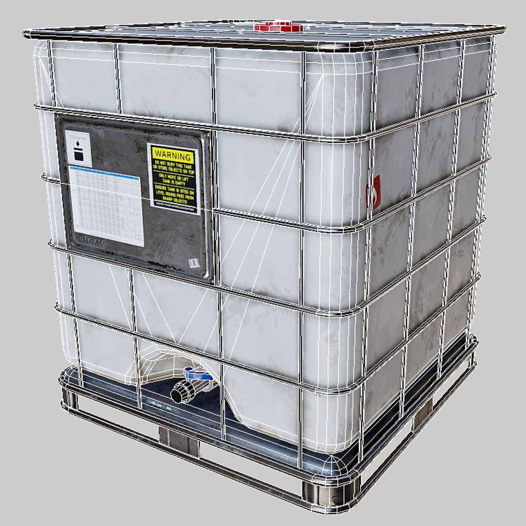 3D Caged Water Tank Pbr - TurboSquid 1232979