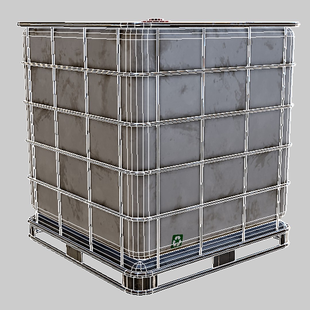 3D Caged Water Tank Pbr - TurboSquid 1232979