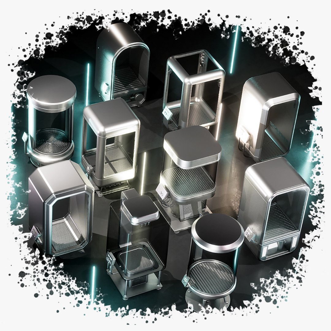 3D Futuristic Plant Capsules Model - TurboSquid 2305921