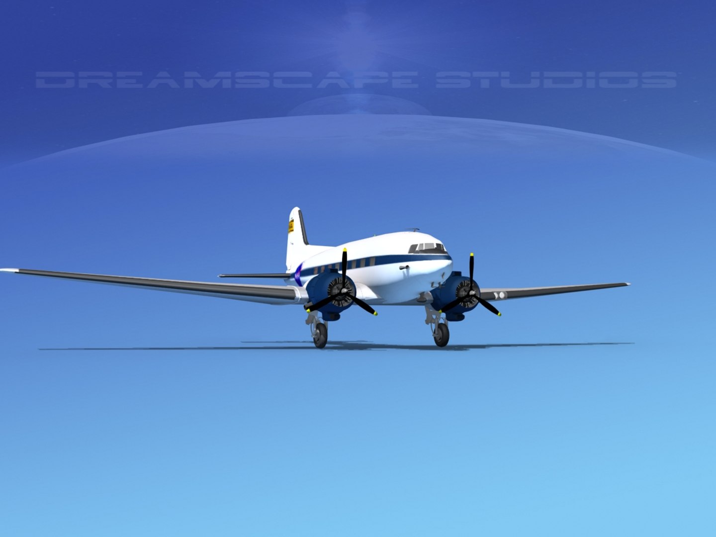 3d Dc-3 Douglas Model