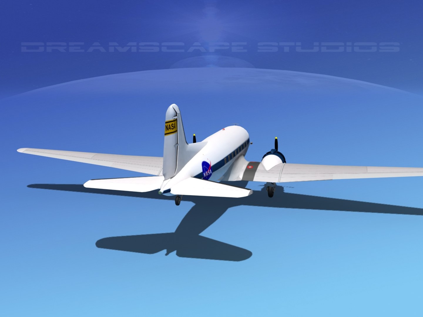 3d Dc-3 Douglas Model