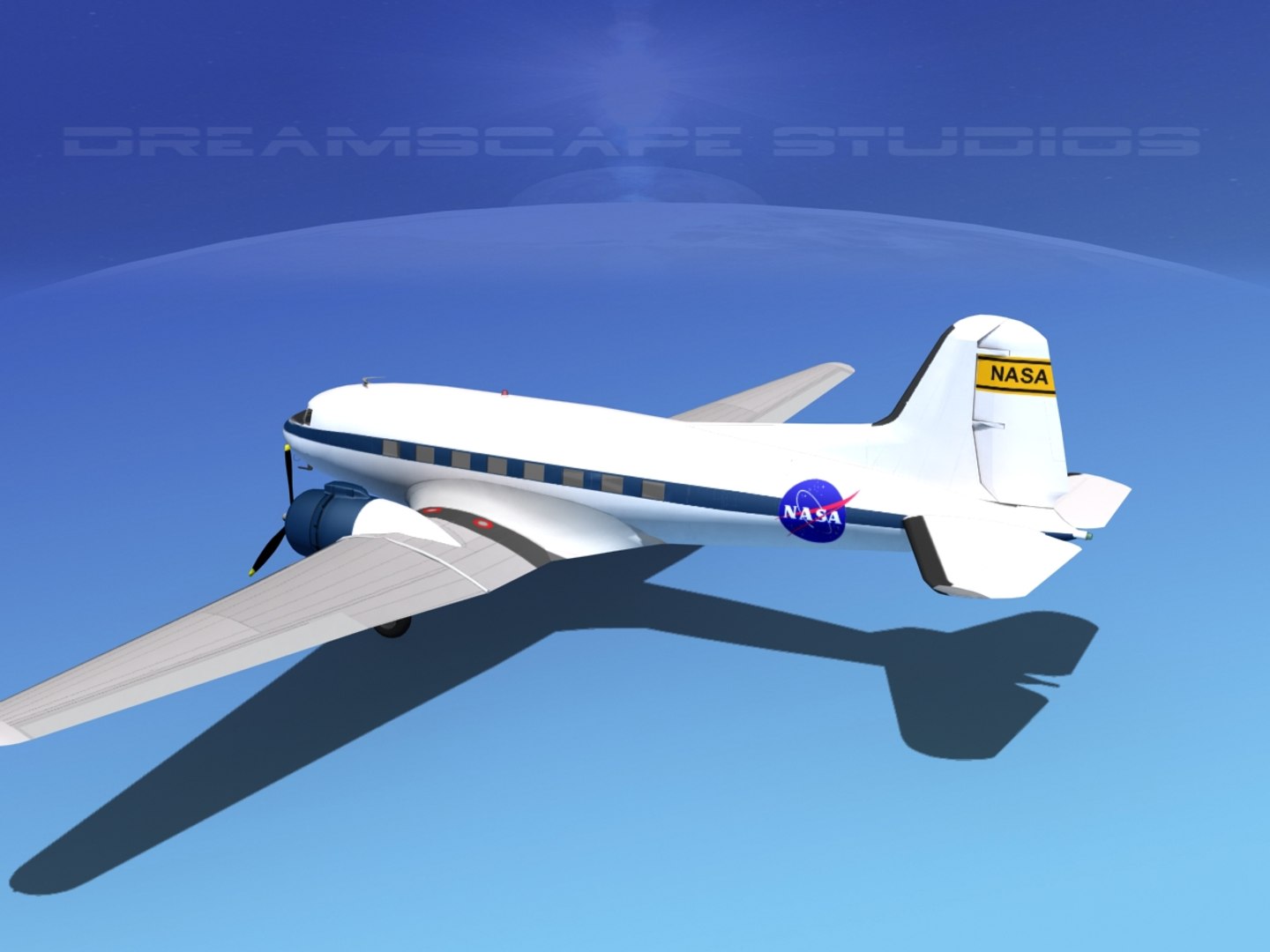 3d Dc-3 Douglas Model