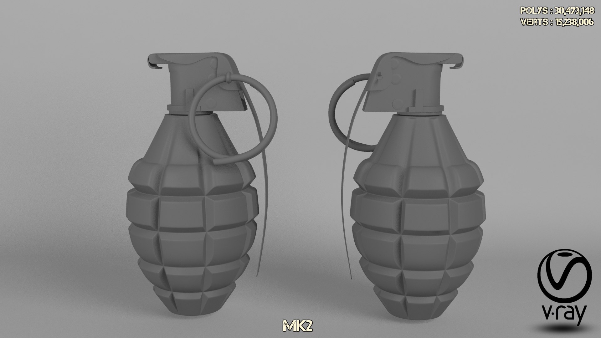 Mk2 grenade 3D model - TurboSquid 1175401