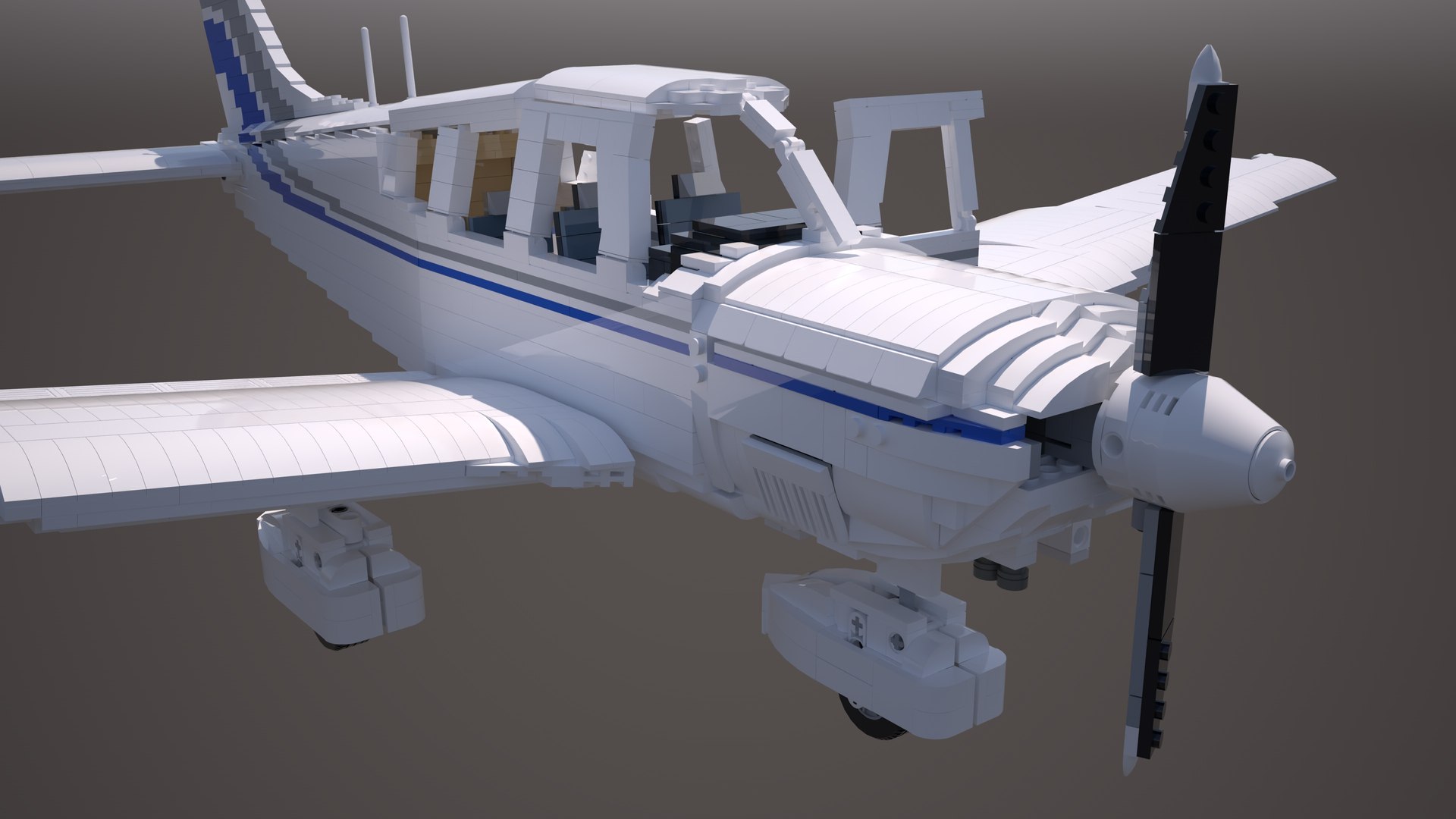 3D Model LEGO Plane Piper Archer II 3d Modell - TurboSquid 2420581