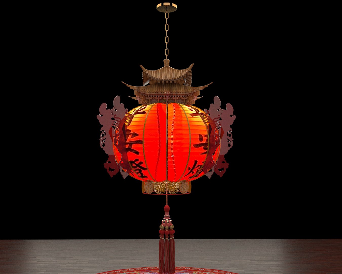 Chinese Red Lantern 3D Model - TurboSquid 2218833