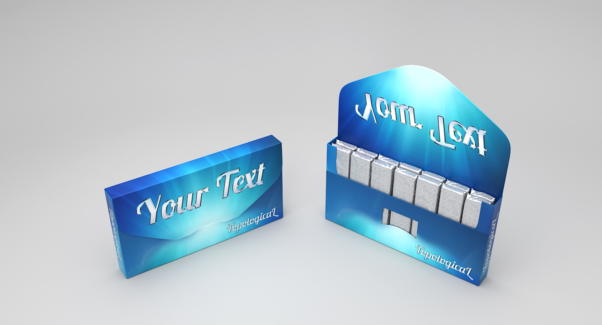 3d Chewing Gum Box Model