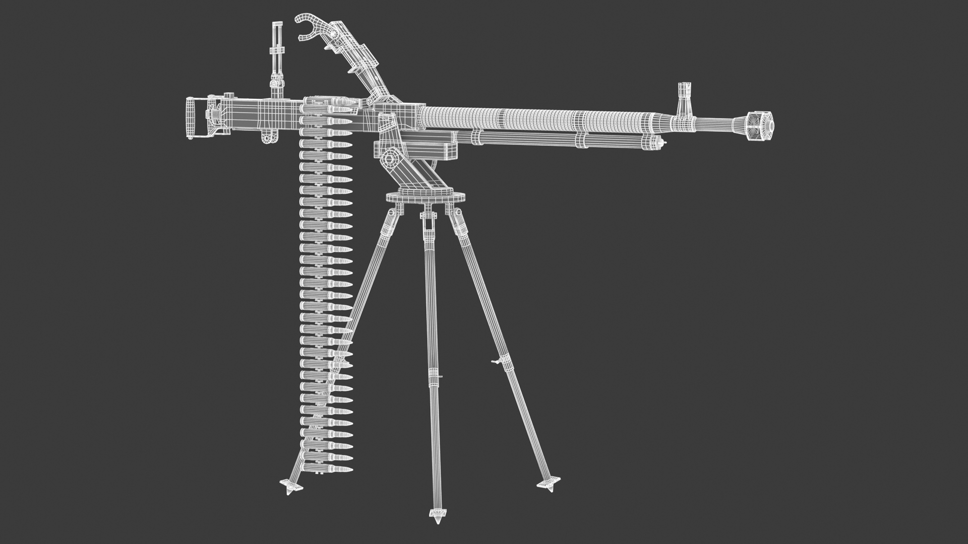 DShK Heavy Machine Gun 3D model - TurboSquid 1736572