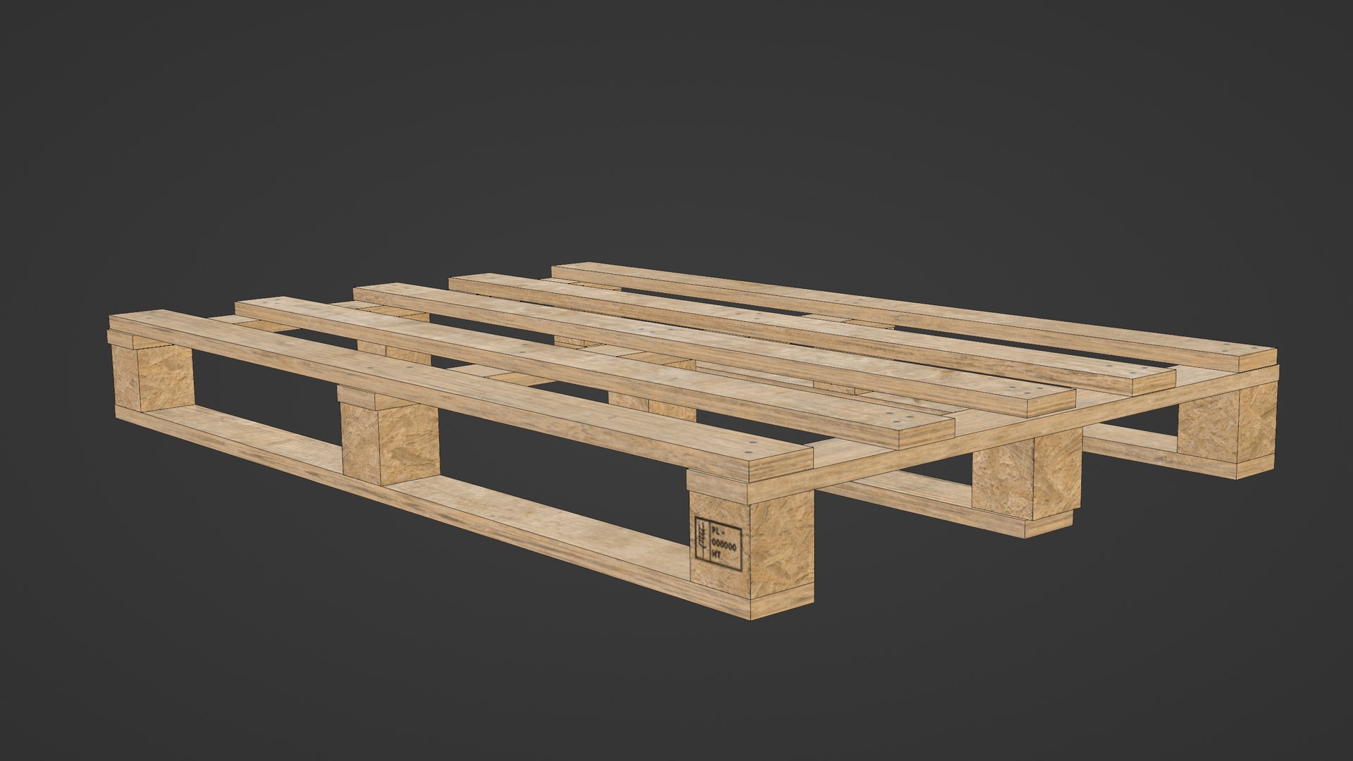 2 Non-branded EUR-size Pallets 3D - TurboSquid 2199628