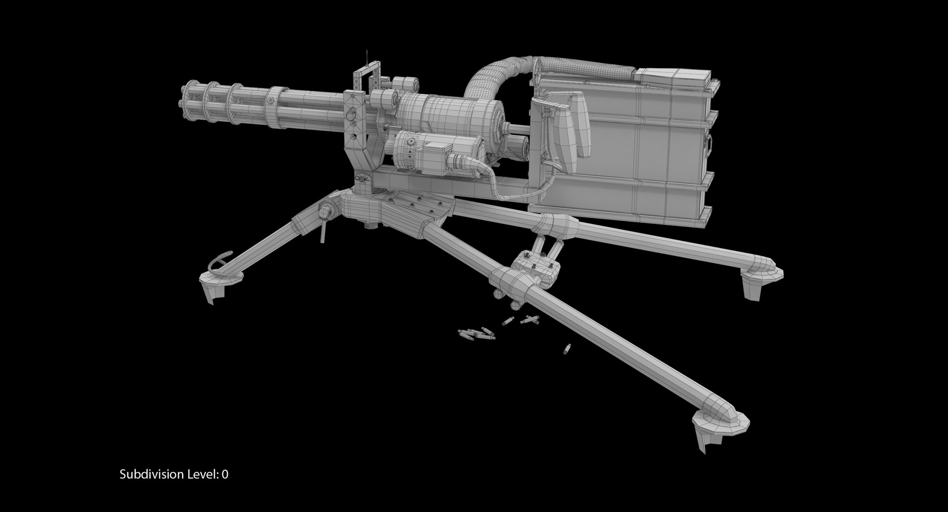 3D m134 minigun tripod mounted - TurboSquid 1256666