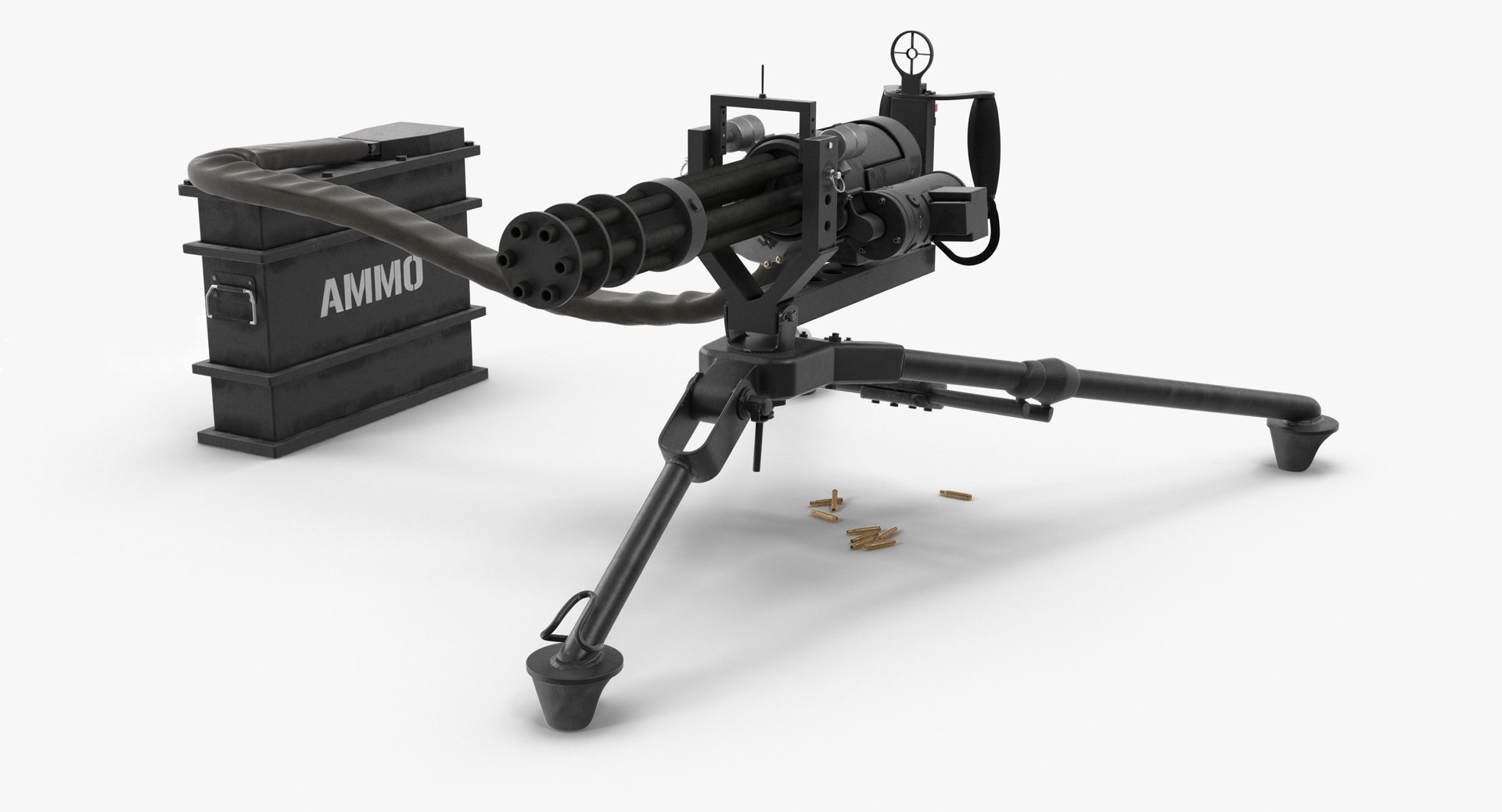 3D m134 minigun tripod mounted - TurboSquid 1256666