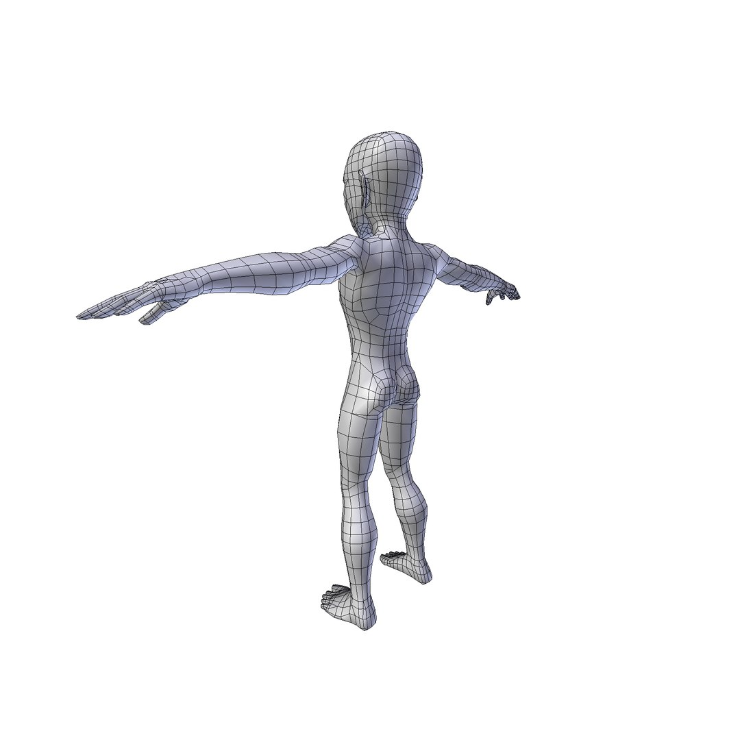 3D Anime Boy 1 36m Basemesh Model - TurboSquid 2321928