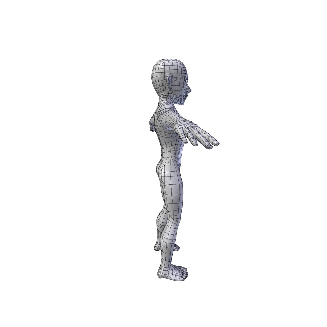 3D Anime Boy 1 36m Basemesh Model - TurboSquid 2321928