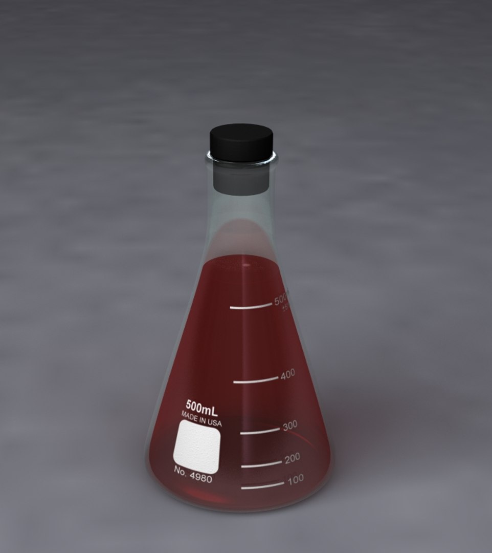 erlenmeyer flasks - 100ml 3d model