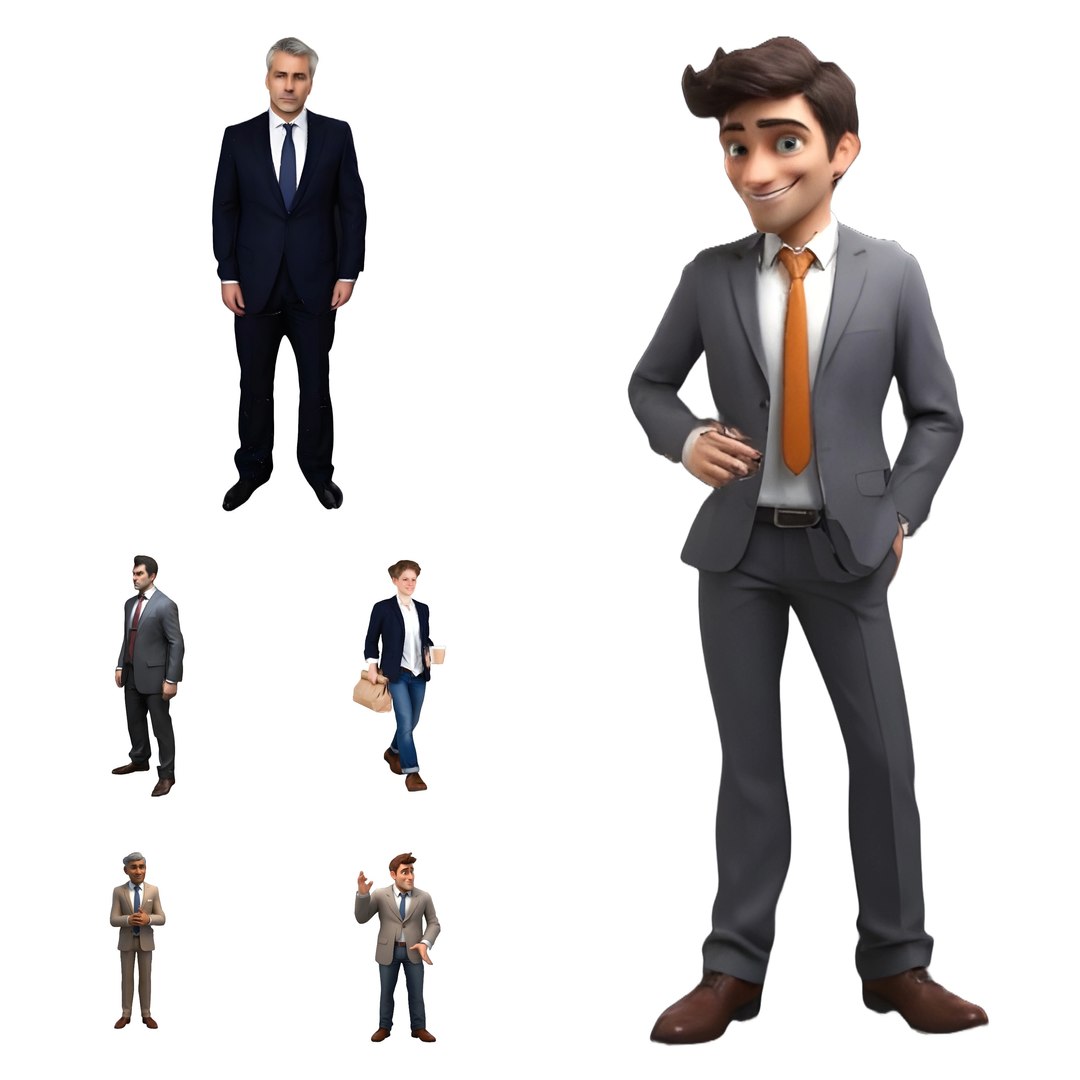 3D Business Professional Character Pack Model - TurboSquid 2326836