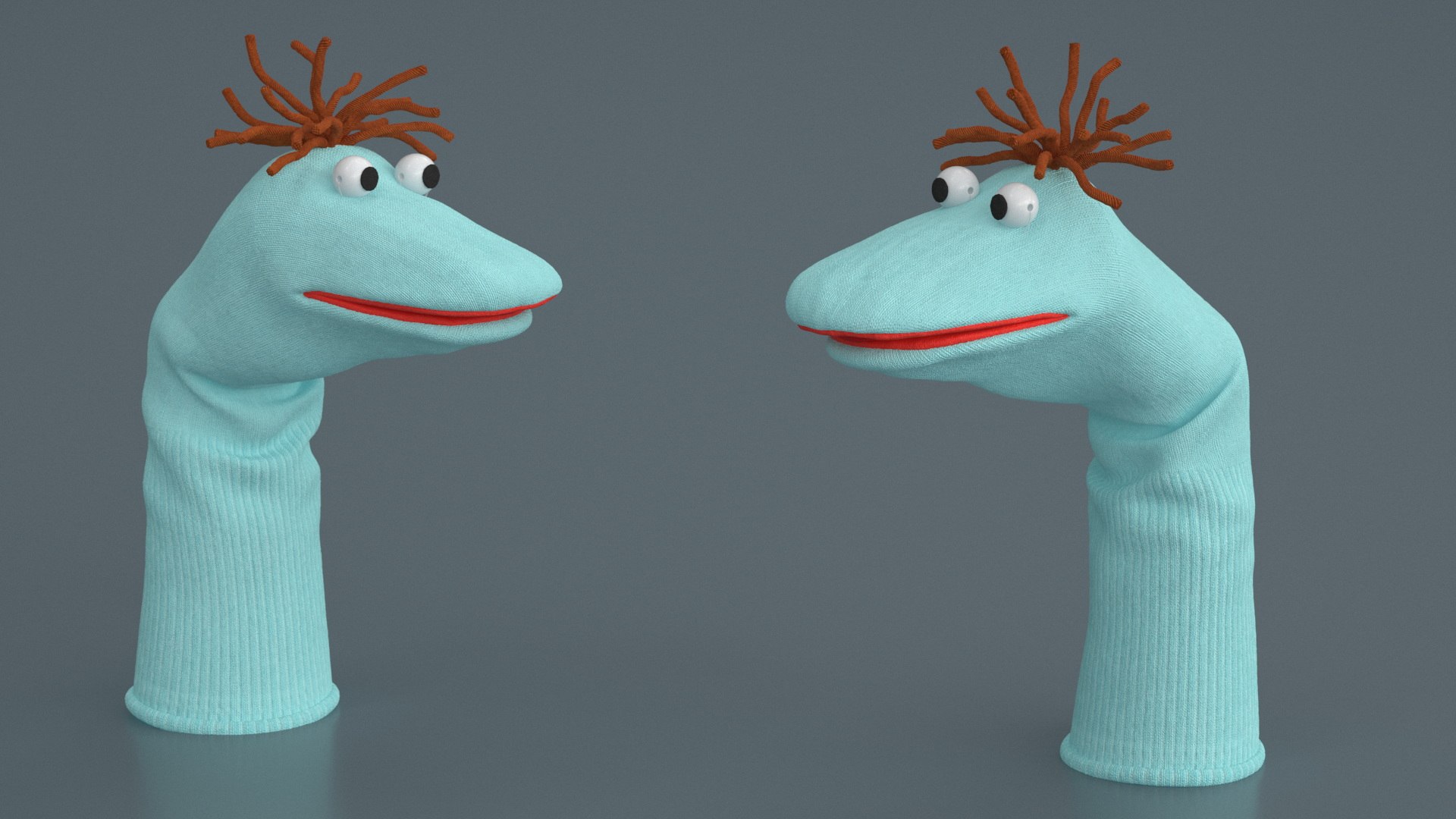 3D Model Sock Puppet With Googly Eyes Boy Blue - TurboSquid 2268166
