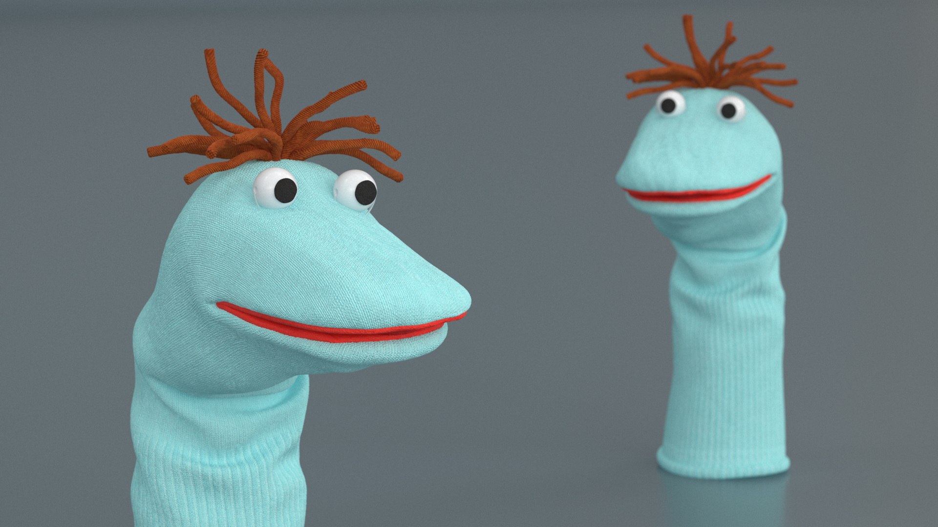 3D Model Sock Puppet With Googly Eyes Boy Blue - TurboSquid 2268166