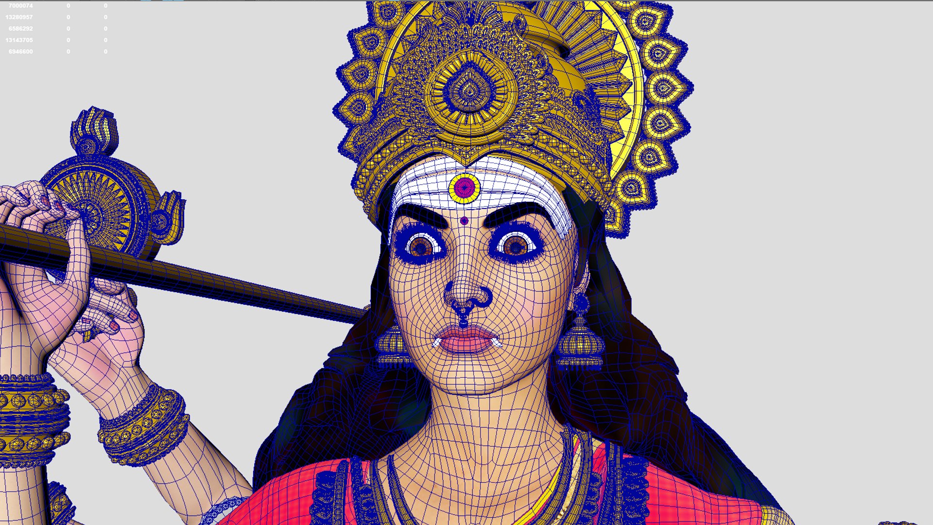 3D Model Mari Amman Durga Devi - TurboSquid 2167489
