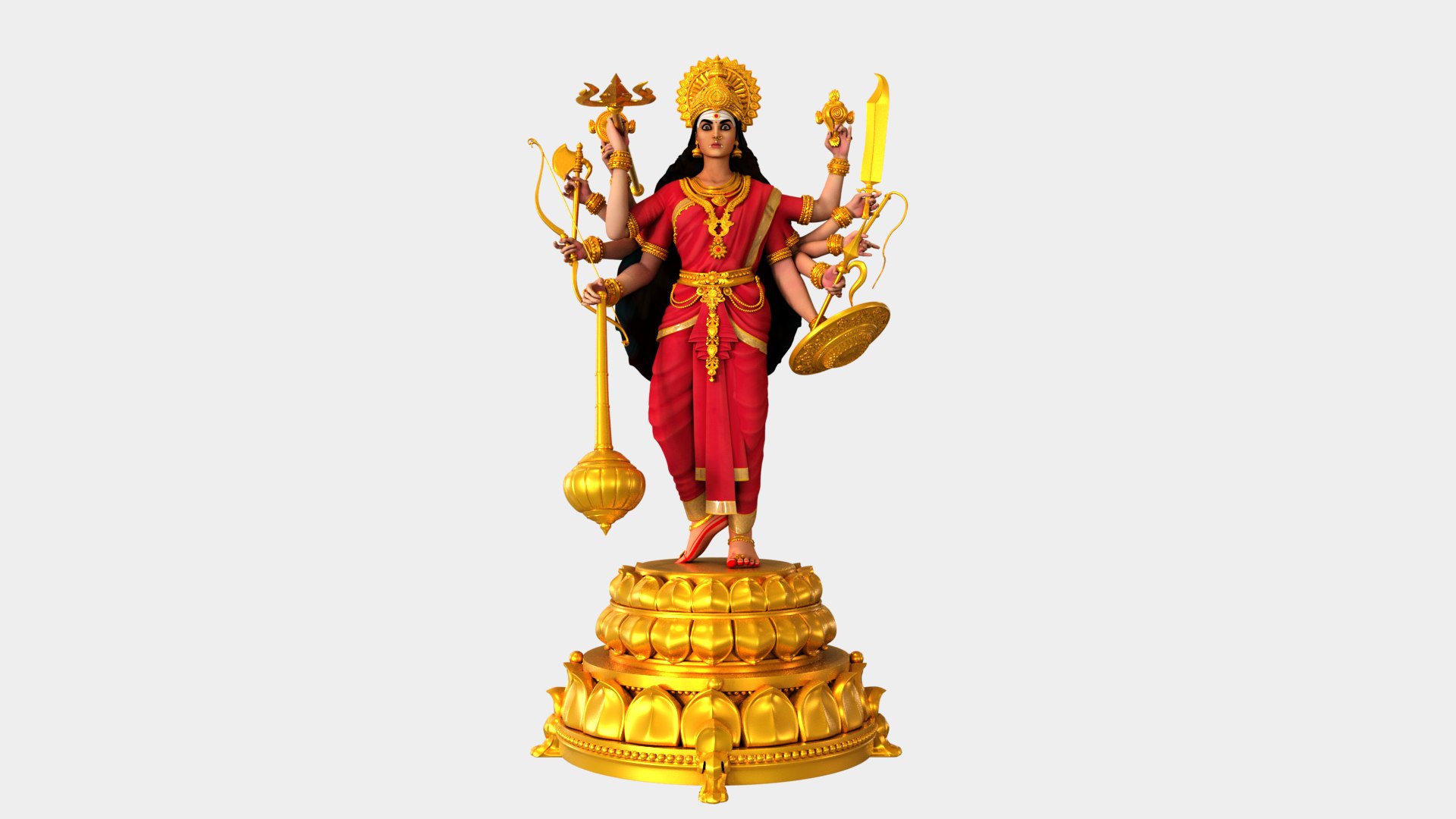 3D Model Mari Amman Durga Devi - TurboSquid 2167489