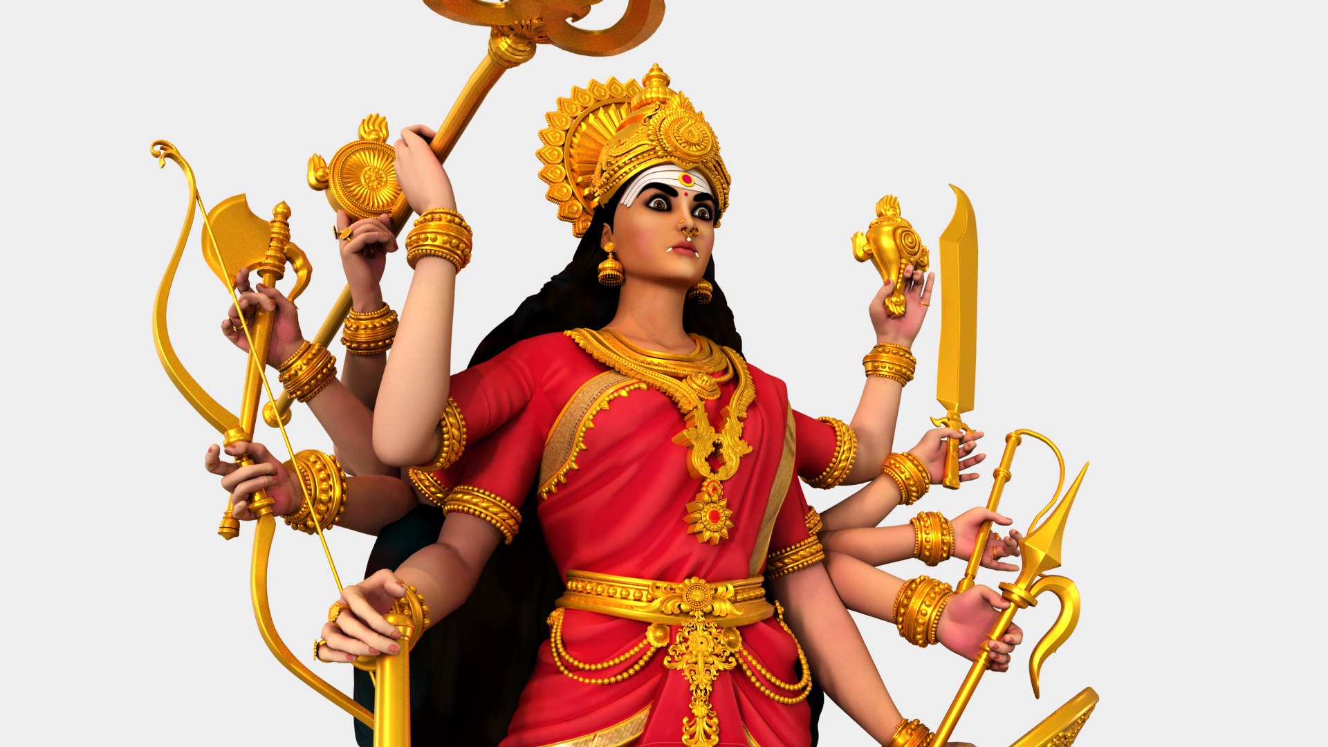 3D Model Mari Amman Durga Devi - TurboSquid 2167489