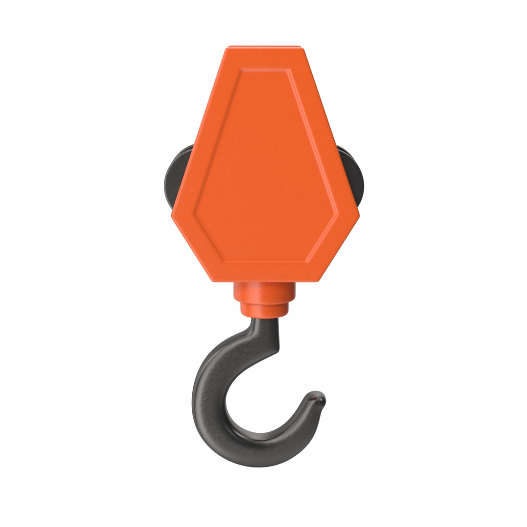 Orange Crane Hook 3D Model - TurboSquid 2266239