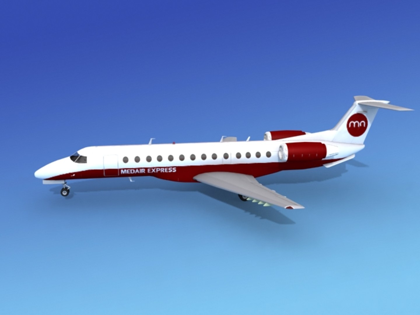 3d Model Embraer Erj