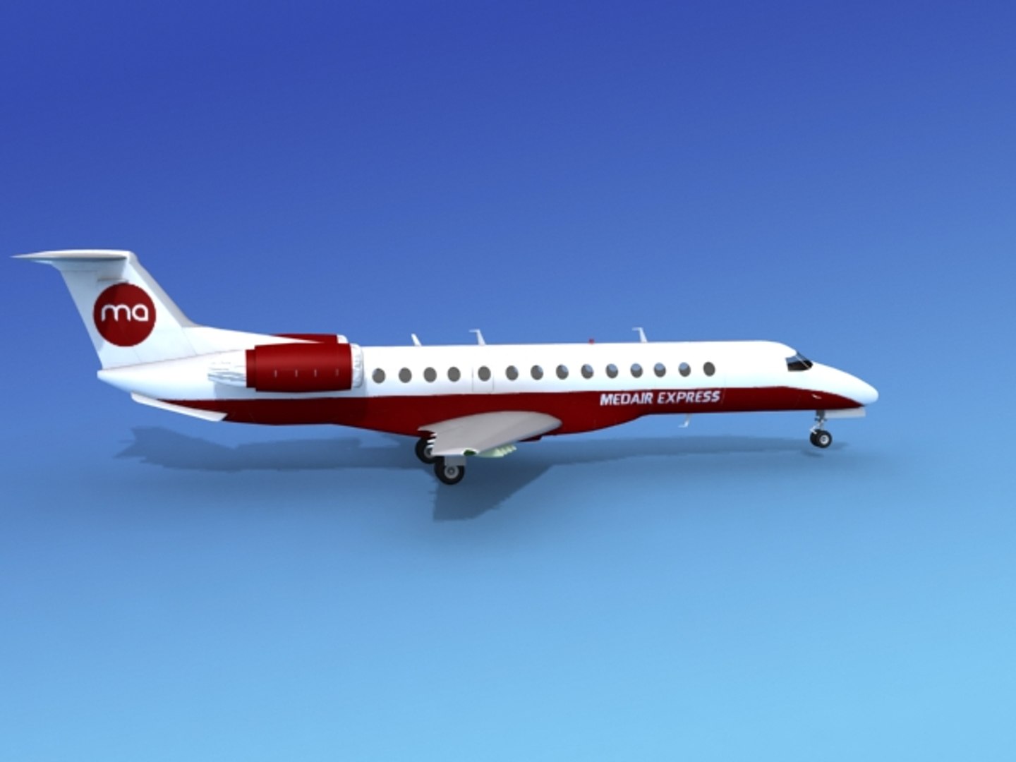3d Model Embraer Erj