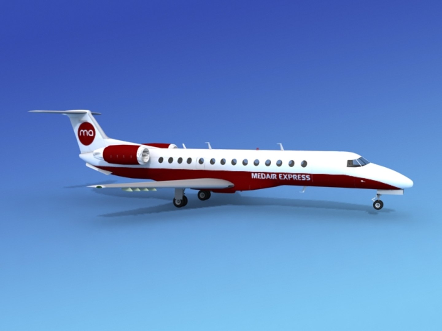 3d Model Embraer Erj