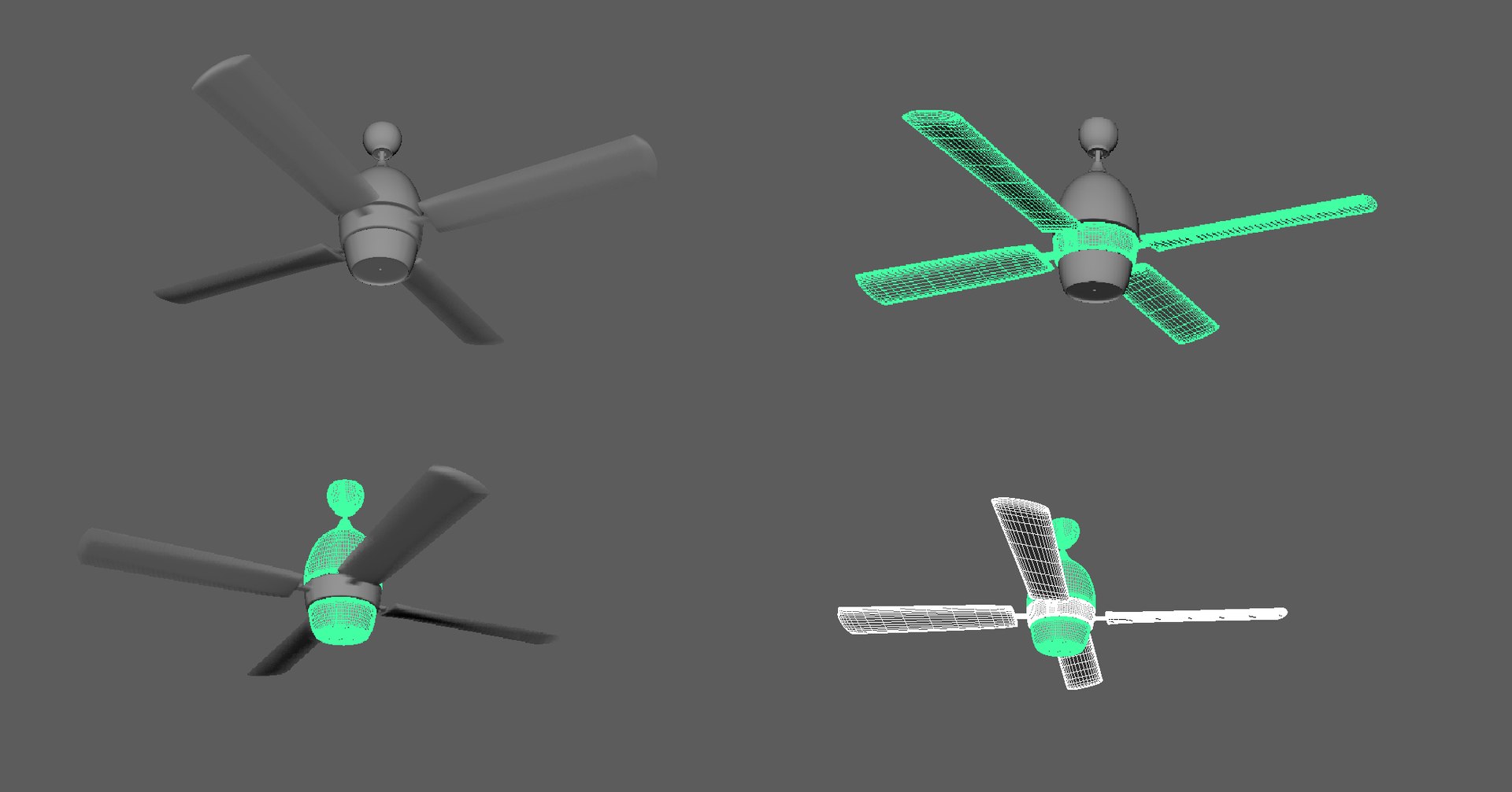 Ceiling Fan 3D Model - TurboSquid 1815401