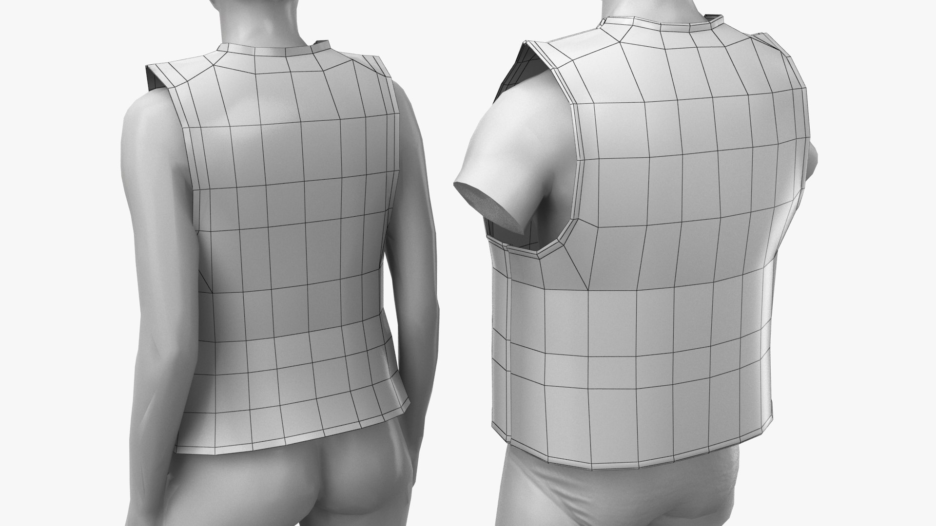 Safety Vest - Mining Cross Orange - Male And Female 3D Model ...