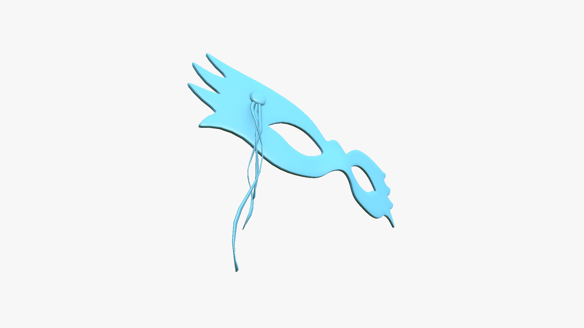 Carnival Mask B10 White Blue - Costume Character Design 3D Model ...