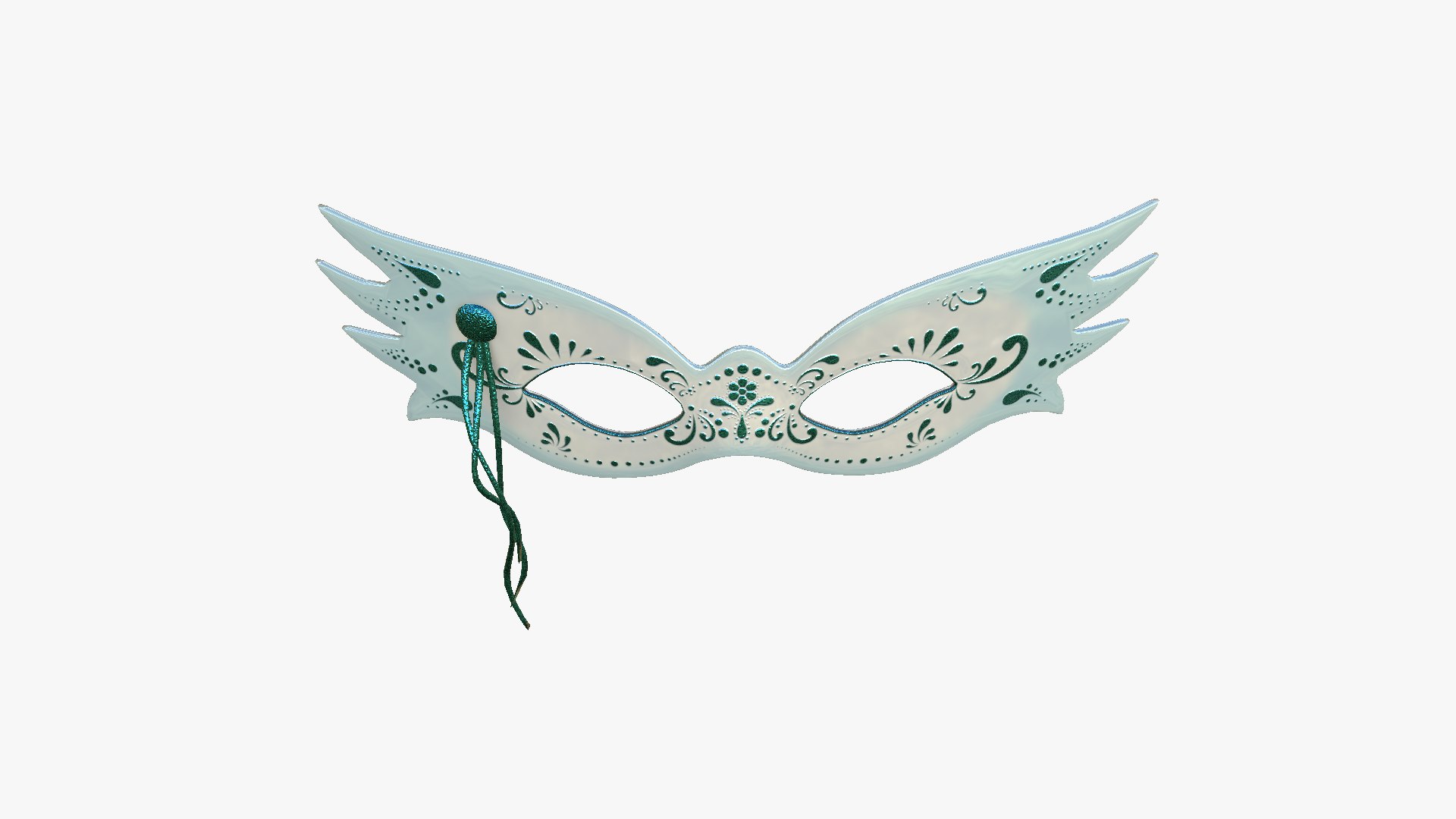 Carnival Mask B10 White Blue - Costume Character Design 3D Model ...