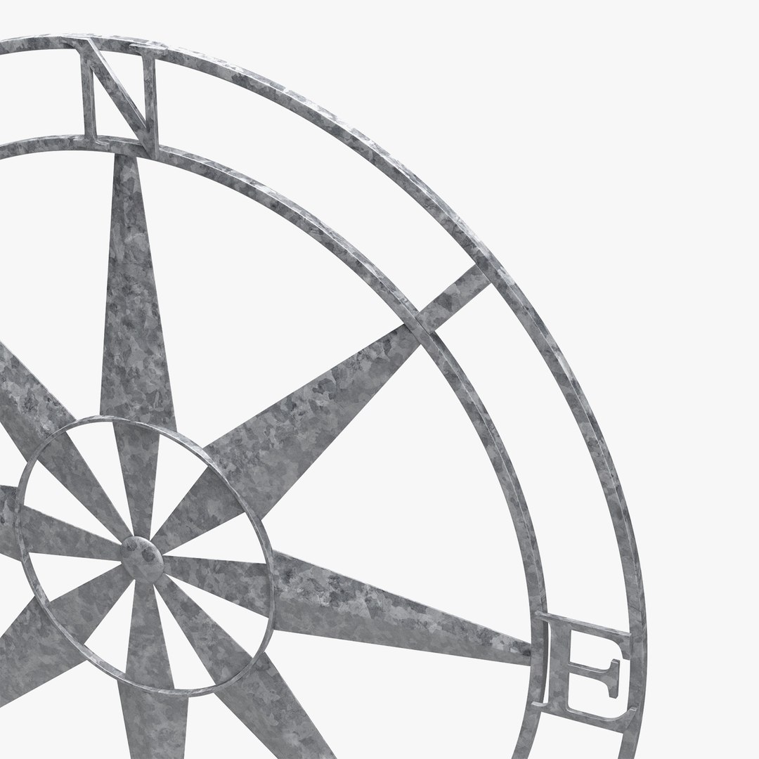 3D Compass Wall Decor Model - TurboSquid 1415703