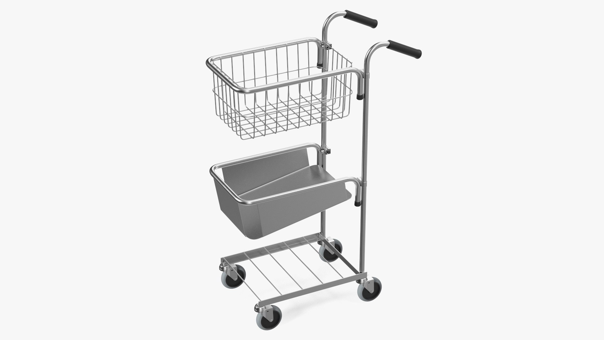 Mini Trolley With File Shelf And Basket 3D - TurboSquid 1974422
