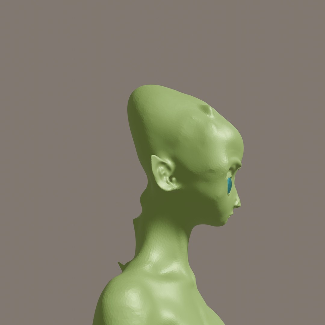 Female Alien Character 3D Model - TurboSquid 2216107