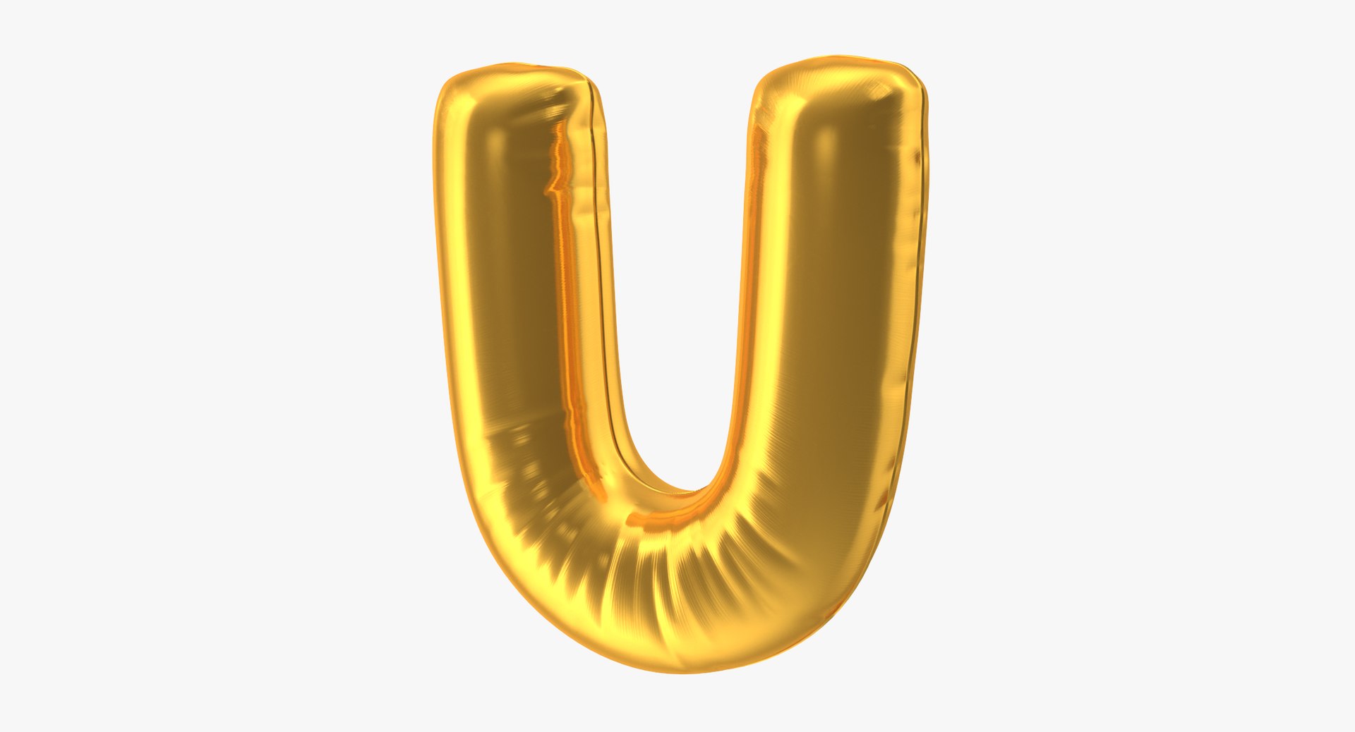 Foil Balloon Letter U 3D Model - TurboSquid 1214986