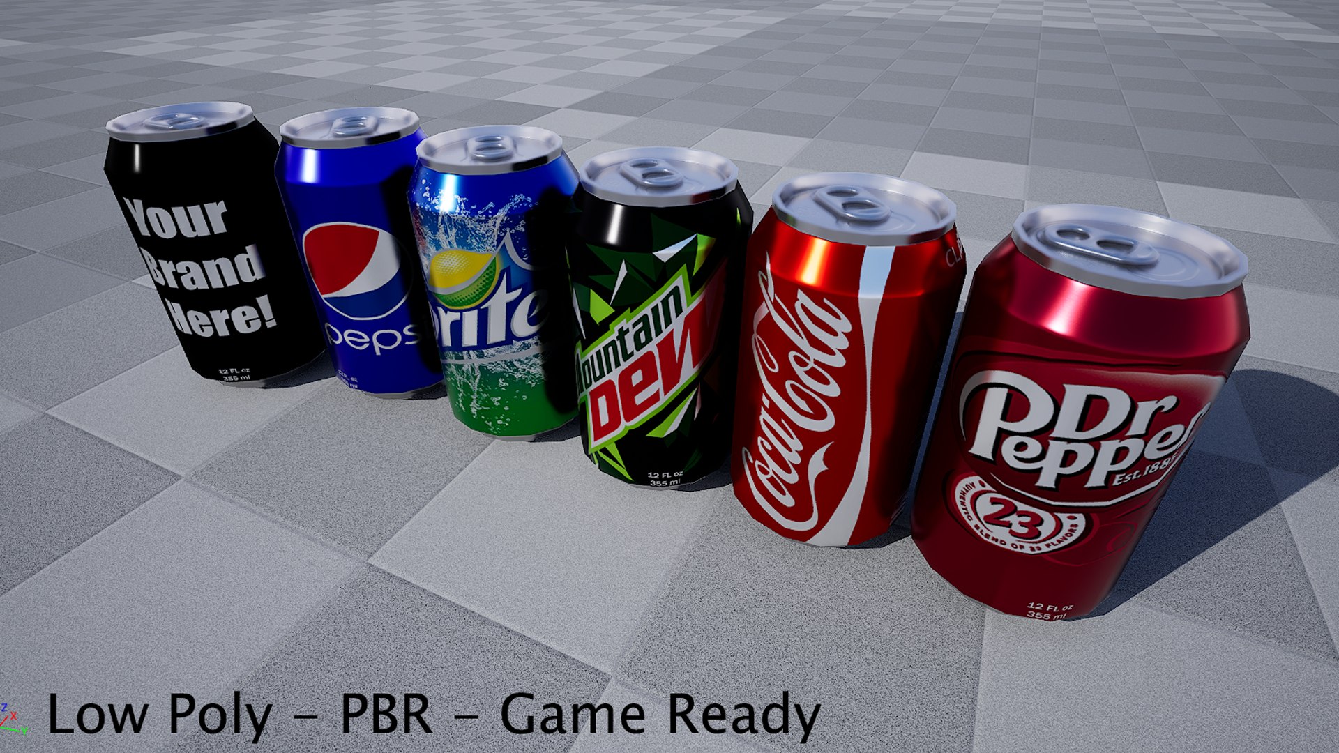 3D Soda Can - Low Poly - PBR - Game Ready - TurboSquid 2166238