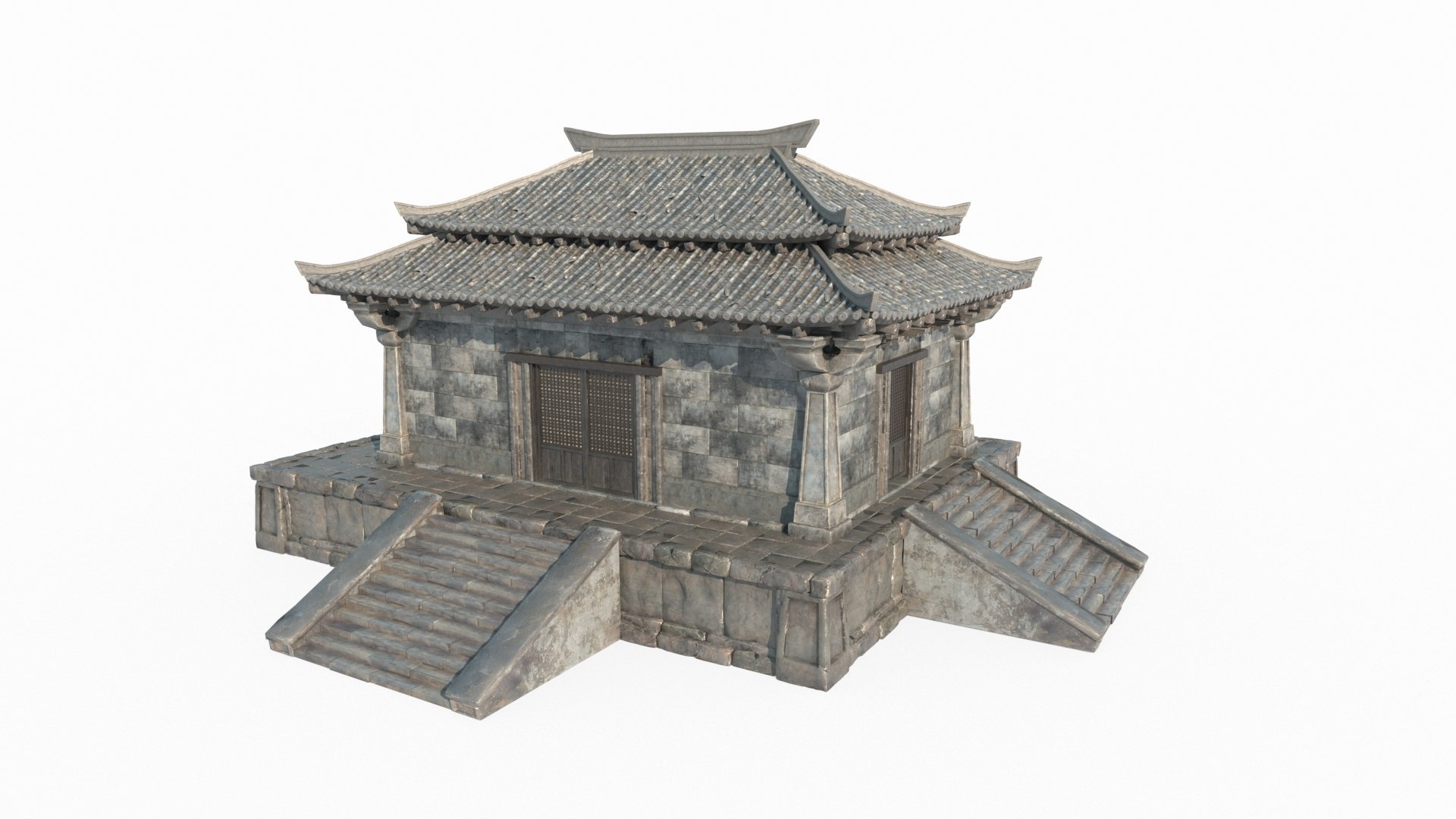 3D Model Asian Ancient Architecture Armory - TurboSquid 2288877