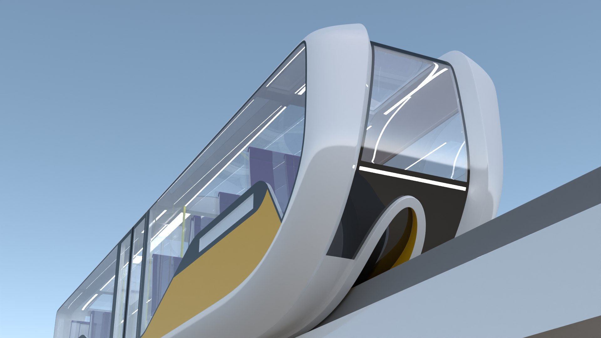 3D Sky Train Concept - TurboSquid 1907018