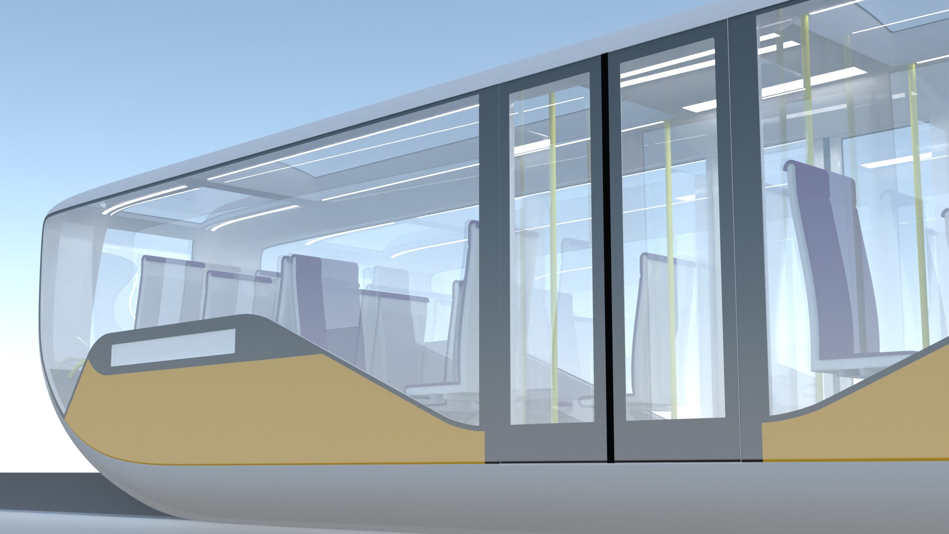 3D Sky Train Concept - TurboSquid 1907018