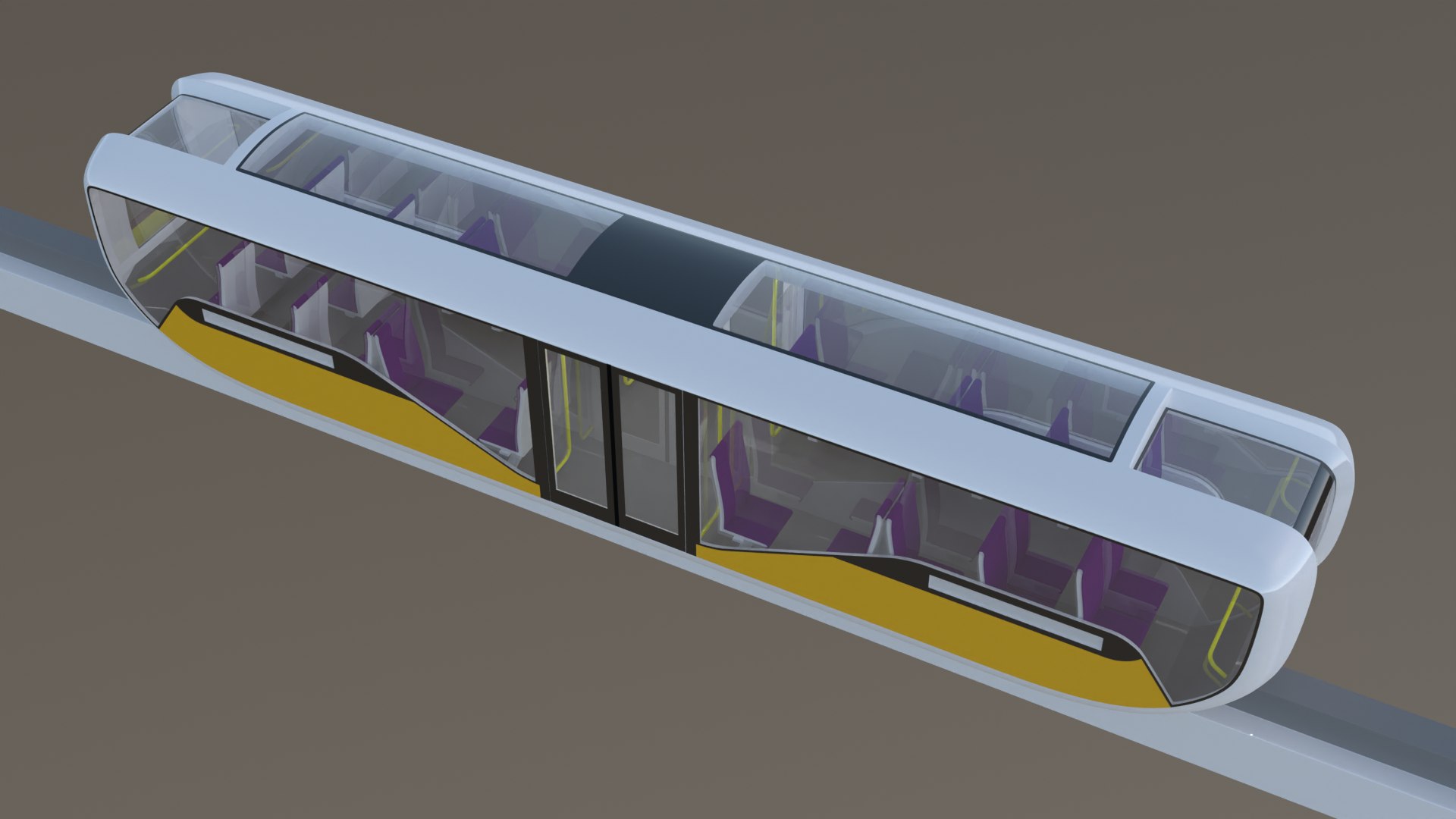 3D Sky Train Concept - TurboSquid 1907018
